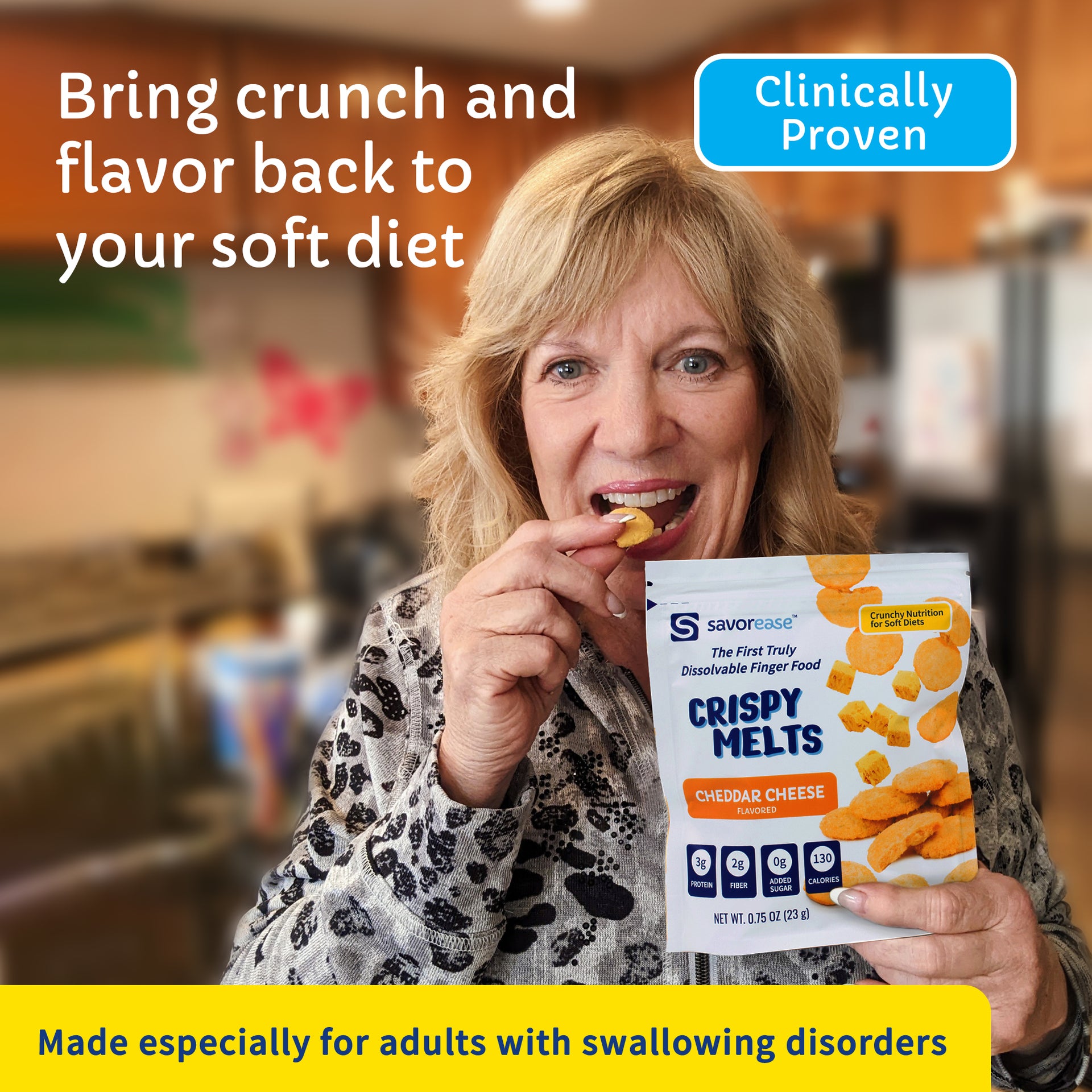 Dysphagia Puree Diet Snacks | Savorease Crispy Melts